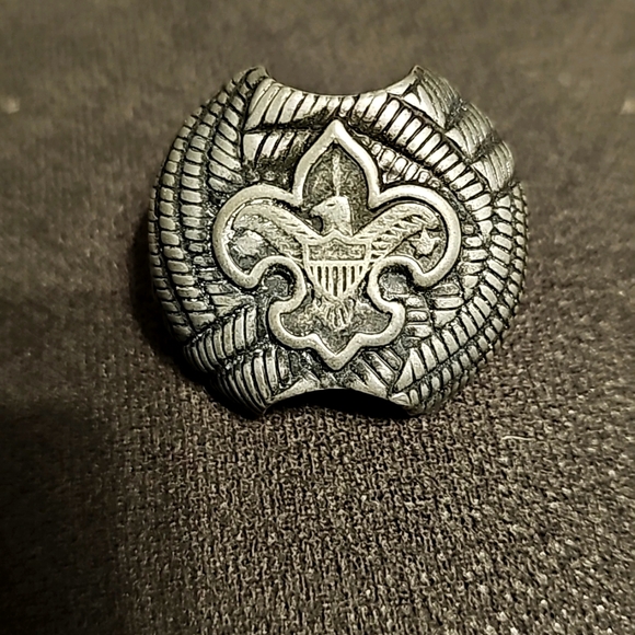 Boy Scouts | Other | Vintage Boy Scouts Scarf Tie Slide Clip Neck ...